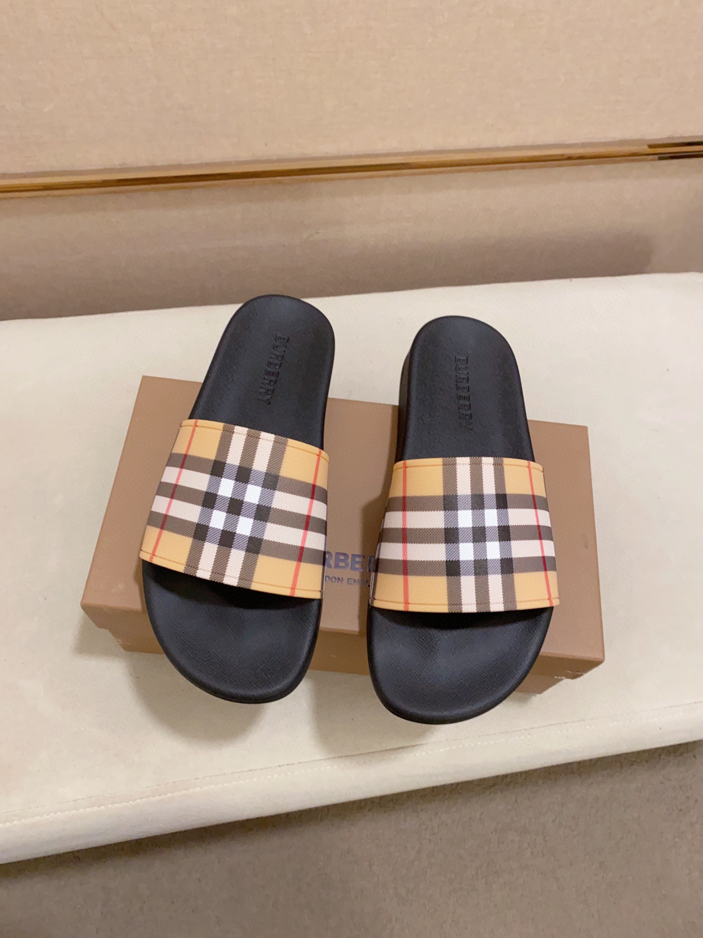 Burberry Check Slides